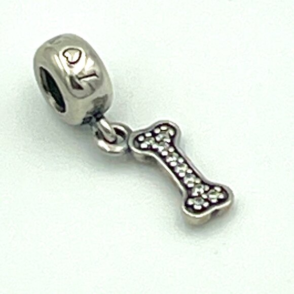 Pandora | Jewelry | Pandora Retired I Love My Dog Bone Charm | Poshmark